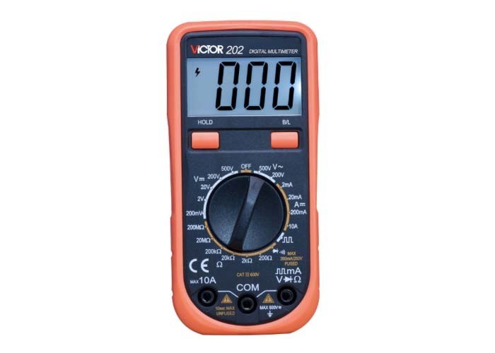 VICTOR 202 Digital Multimeter Tester 500V Rms Maximum Voltage